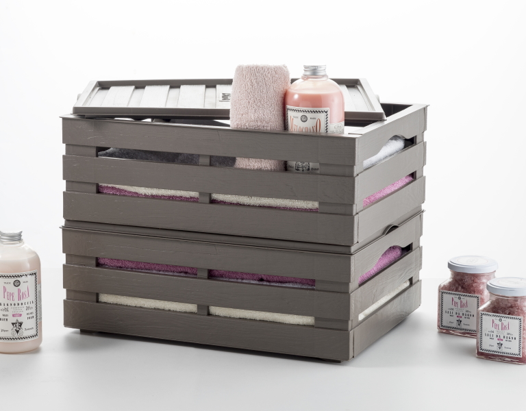 CASSETTA CON COPERCHIO TINA BOX, Storage | BamaGroup