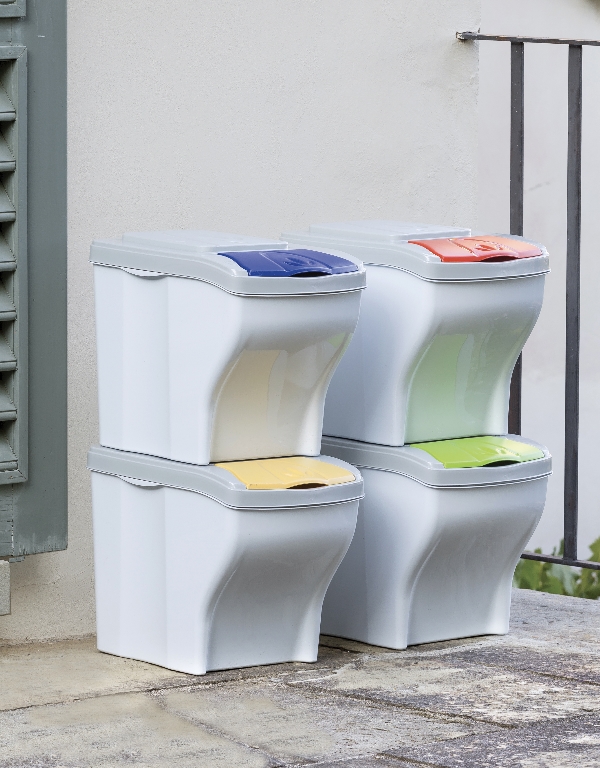 Modular dustbin Poker set 4 x 20 lt, Dustbins | BamaGroup