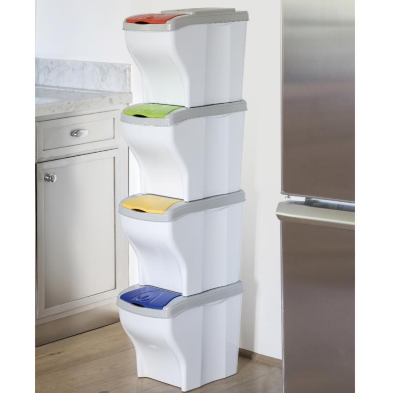 Modular dustbin Poker set 4 x 20 lt, Dustbins | BamaGroup