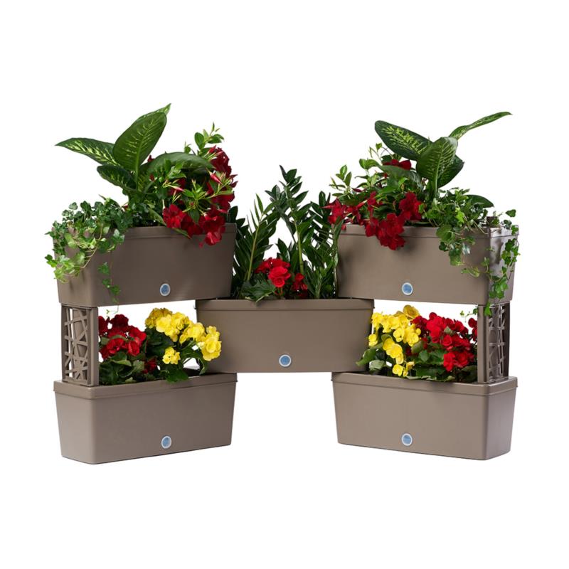 BRICK - kit 5 modular planters, Injection | BamaGroup