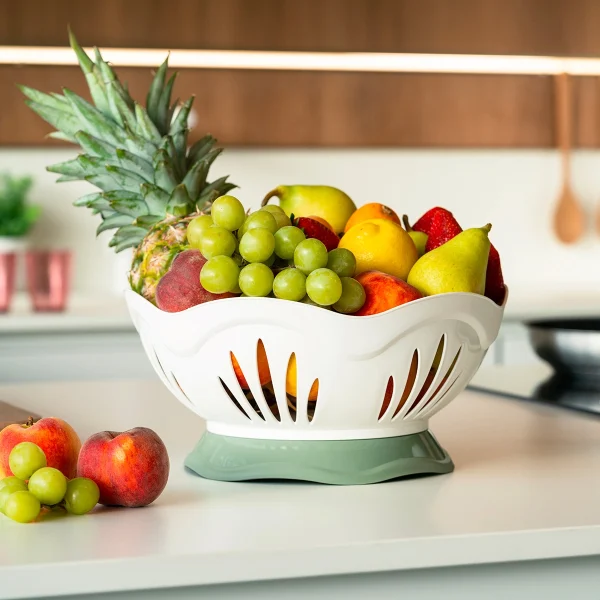 Plastic fruit bowl carry Folia line | Bama